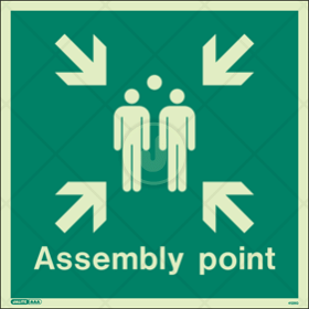 In case of Fire your assembly point is, Assembly point identification ...