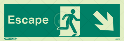 Escape Sign - Escape down and right from here | Jalite Group