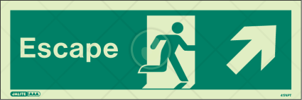 Escape Sign - Escape up and to the right from here | Jalite Group
