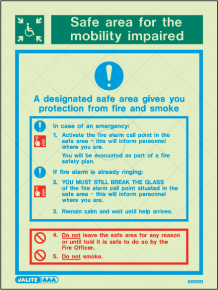 Safe Area - Fire Action Notice | Jalite Group