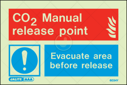 CO2 Manual Release point | Evacuate Area Before Release | Jalite Group