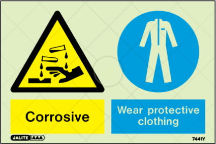 Warning Corrosive, Wear protective clothing | Jalite Group