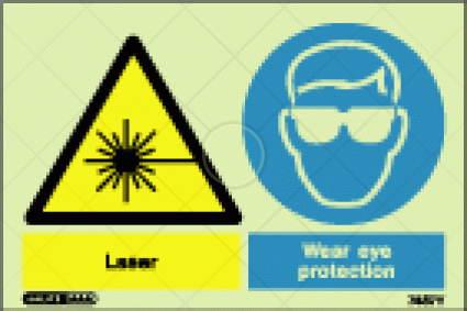 Laser, wear eye protection | Jalite Group