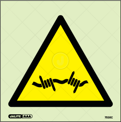 Warning Beware of Barbed wire | Jalite Group