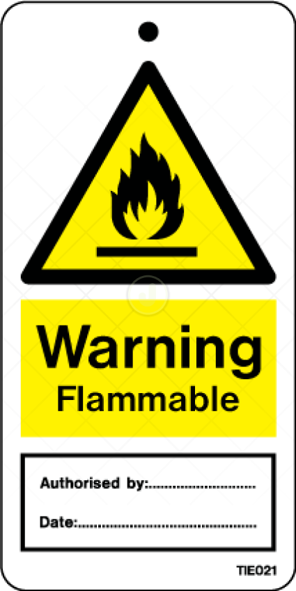 Tie tag Warning Flammable | Jalite Group