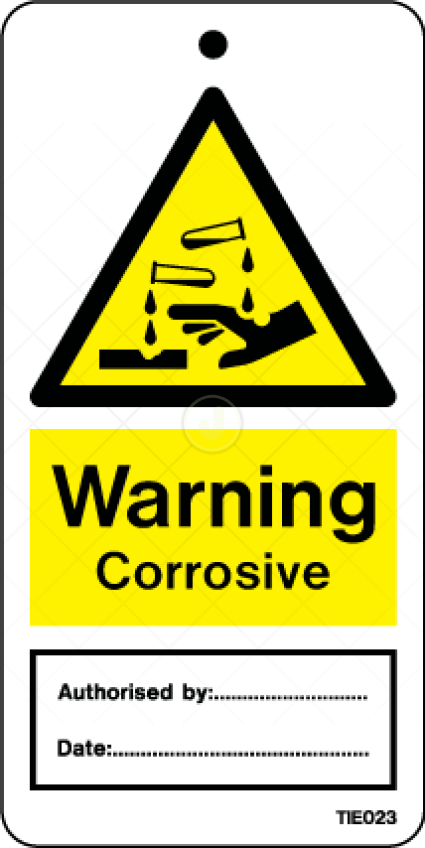 Tie tag Warning corrosive | Jalite Group